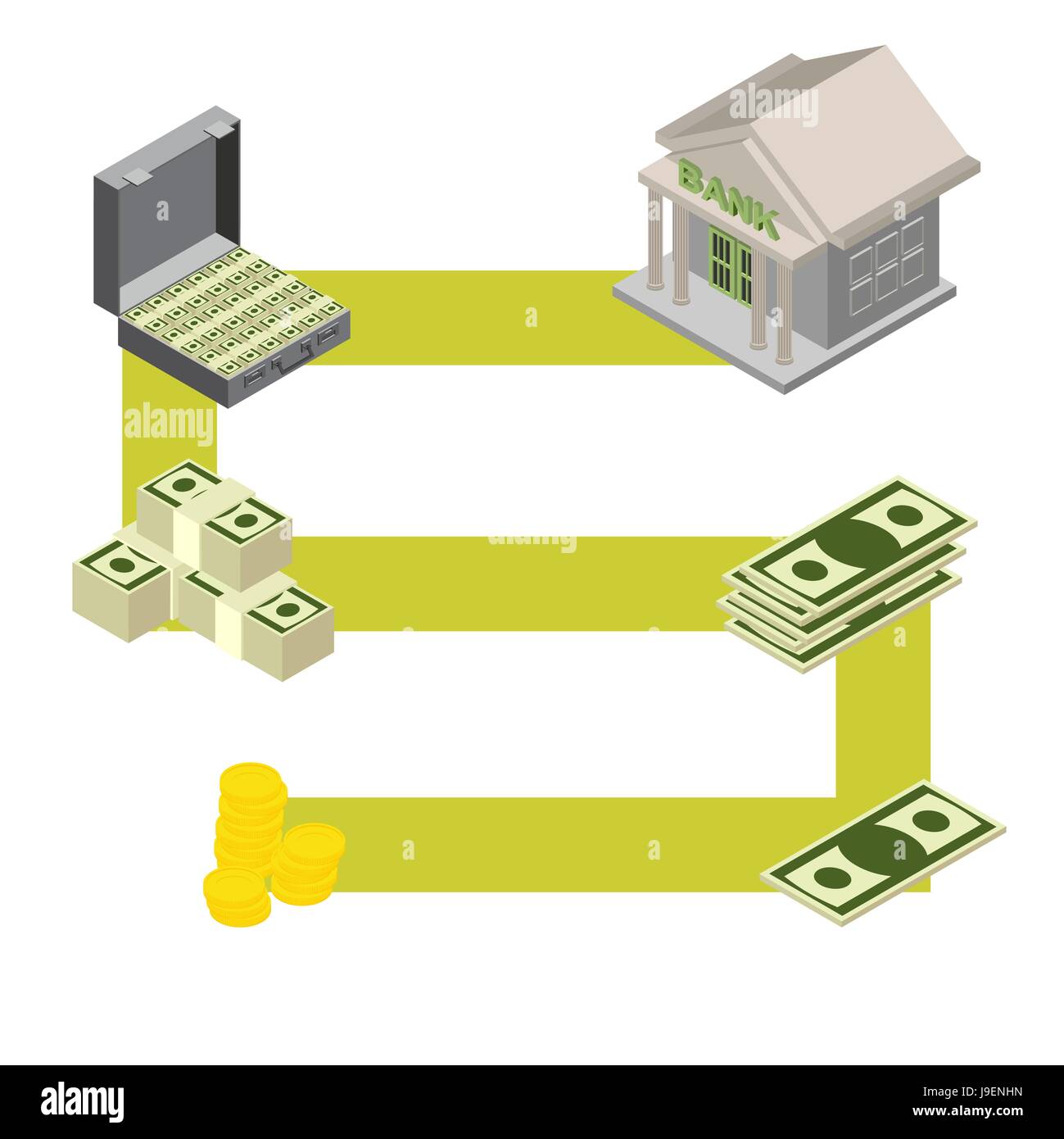 Bank way way Stock Vector Images - Alamy