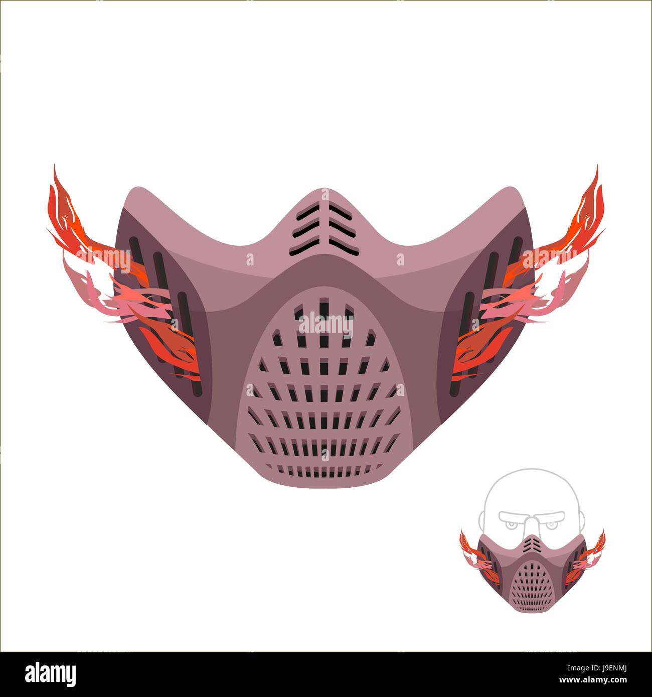Scary face computer Stock Vector Images - Alamy