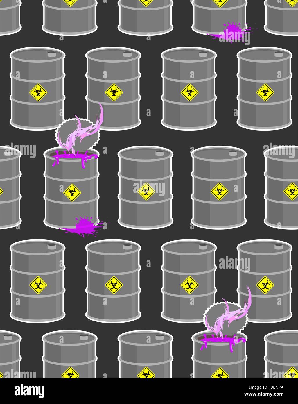 Dump biohazard. Gray flanks with violet dangerous acid seamless pattern ...