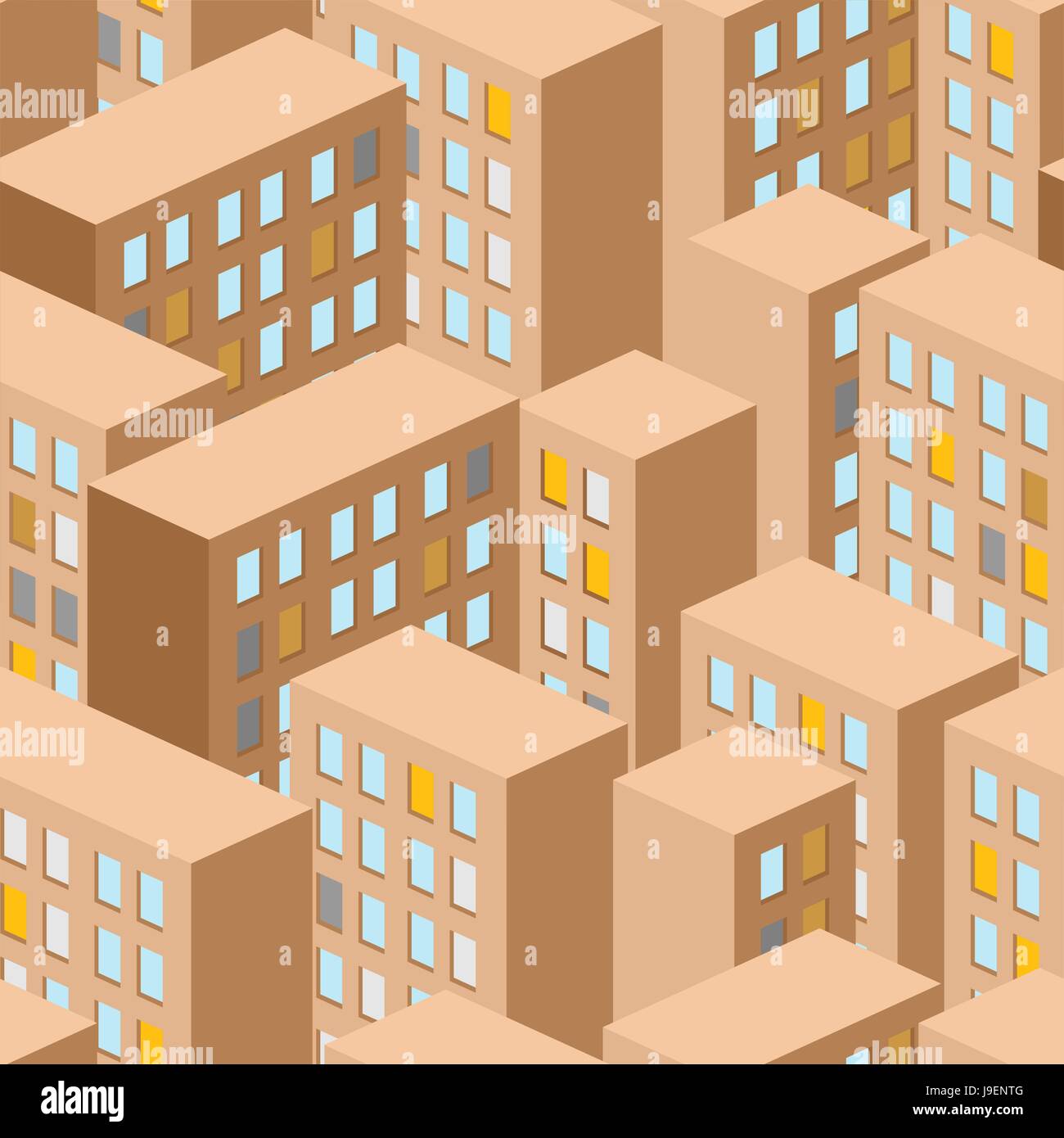 City seamless pattern. Vector city panorama. background buildings are ...