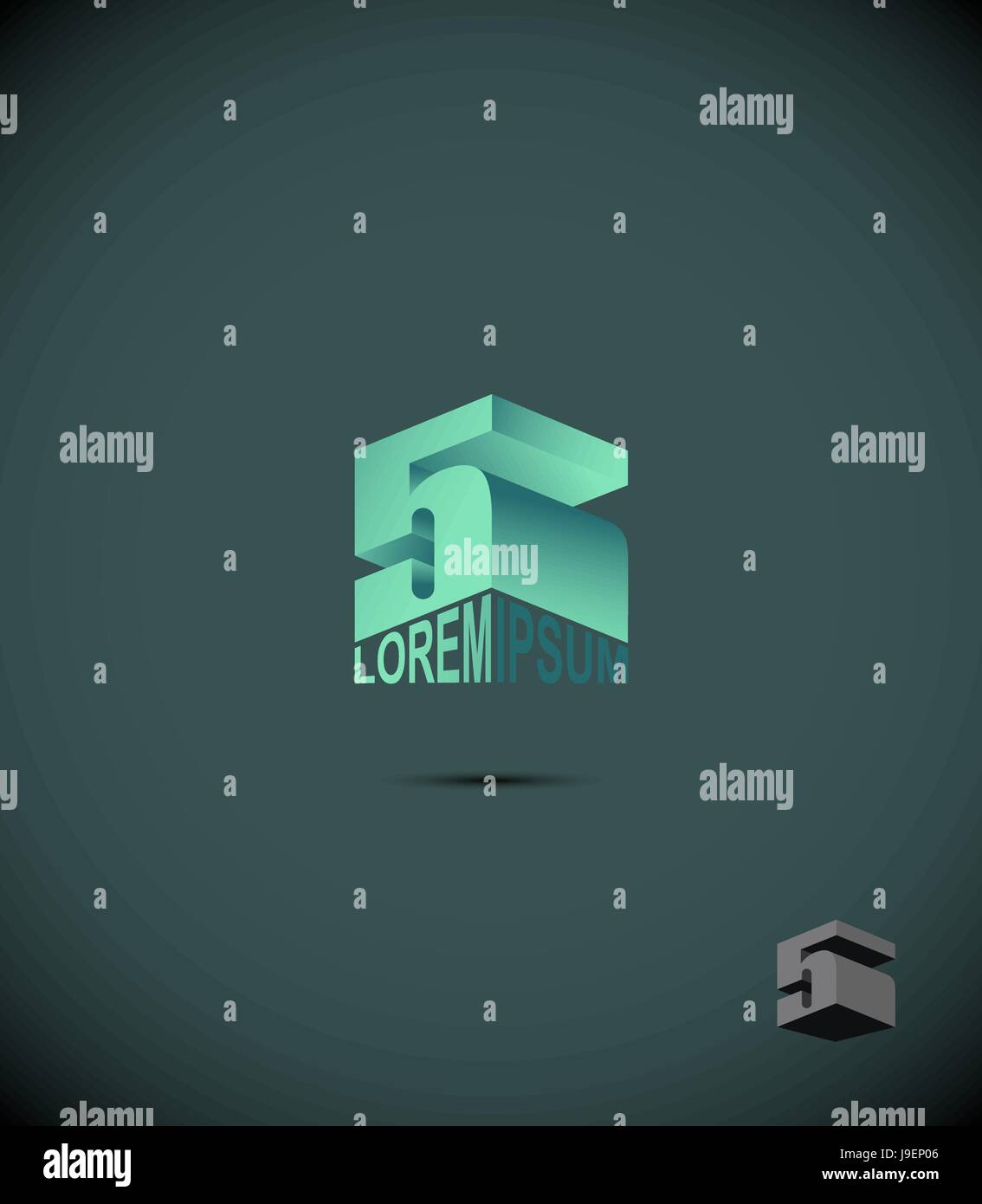 number 5 logo. icon symbol from an alphabet letter Five. Vector Stock ...