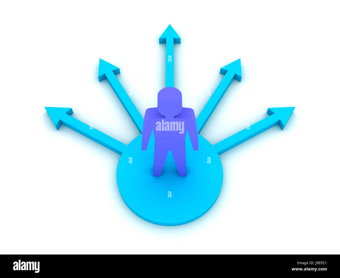 The man choosing the path. Concept 3D illustration Stock Photo - Alamy The man choosing the path. Concept 3D illustration Stock Photo - Alamy