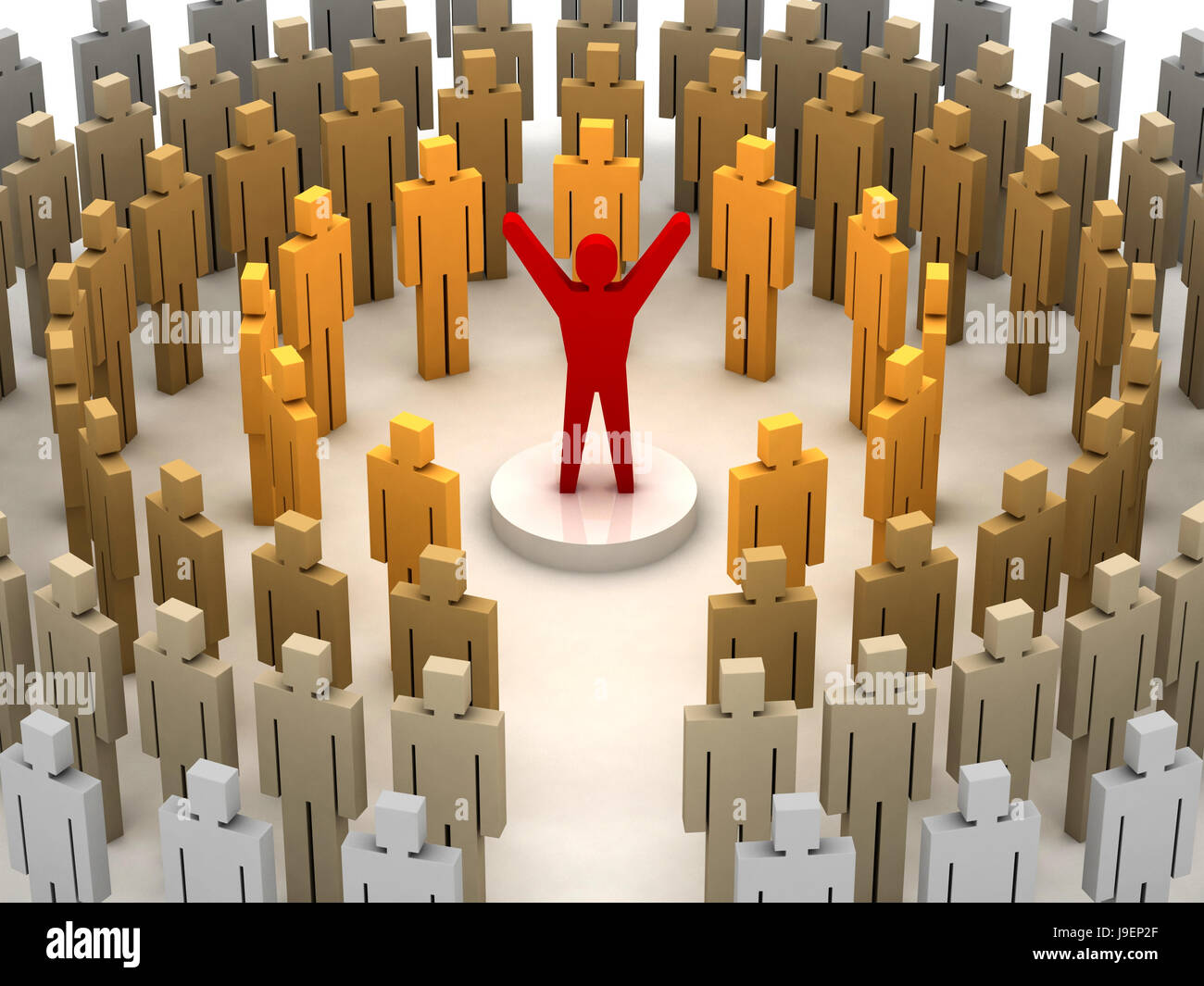 Leadership power. Concept 3D illustration Stock Photo - Alamy