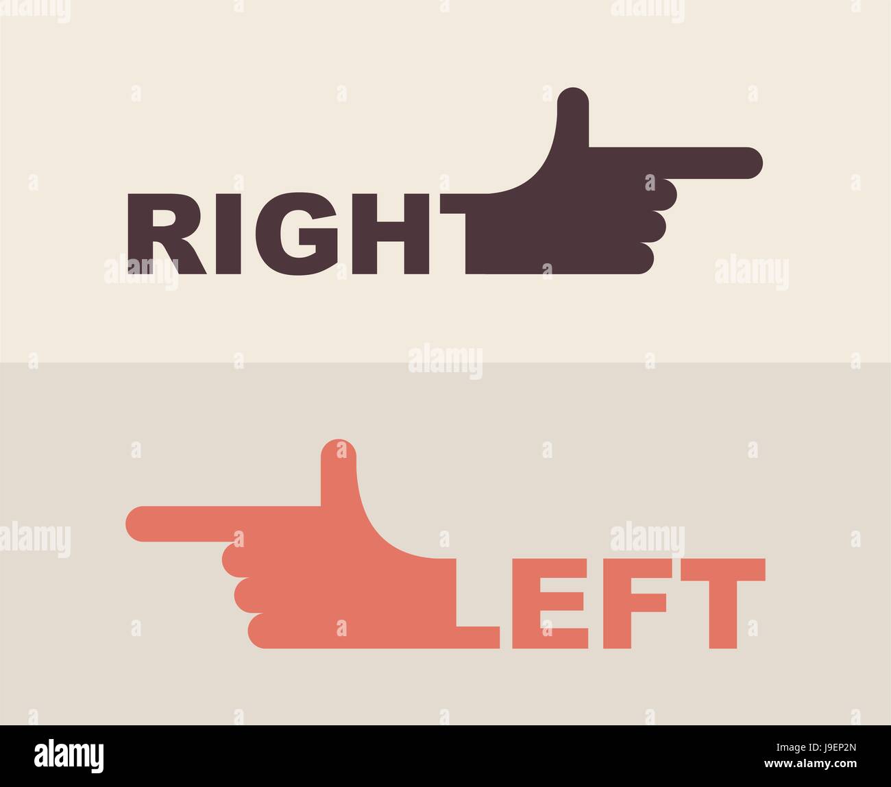 logo hand. Shows direction of right hand, left hand Stock Vector Image ...
