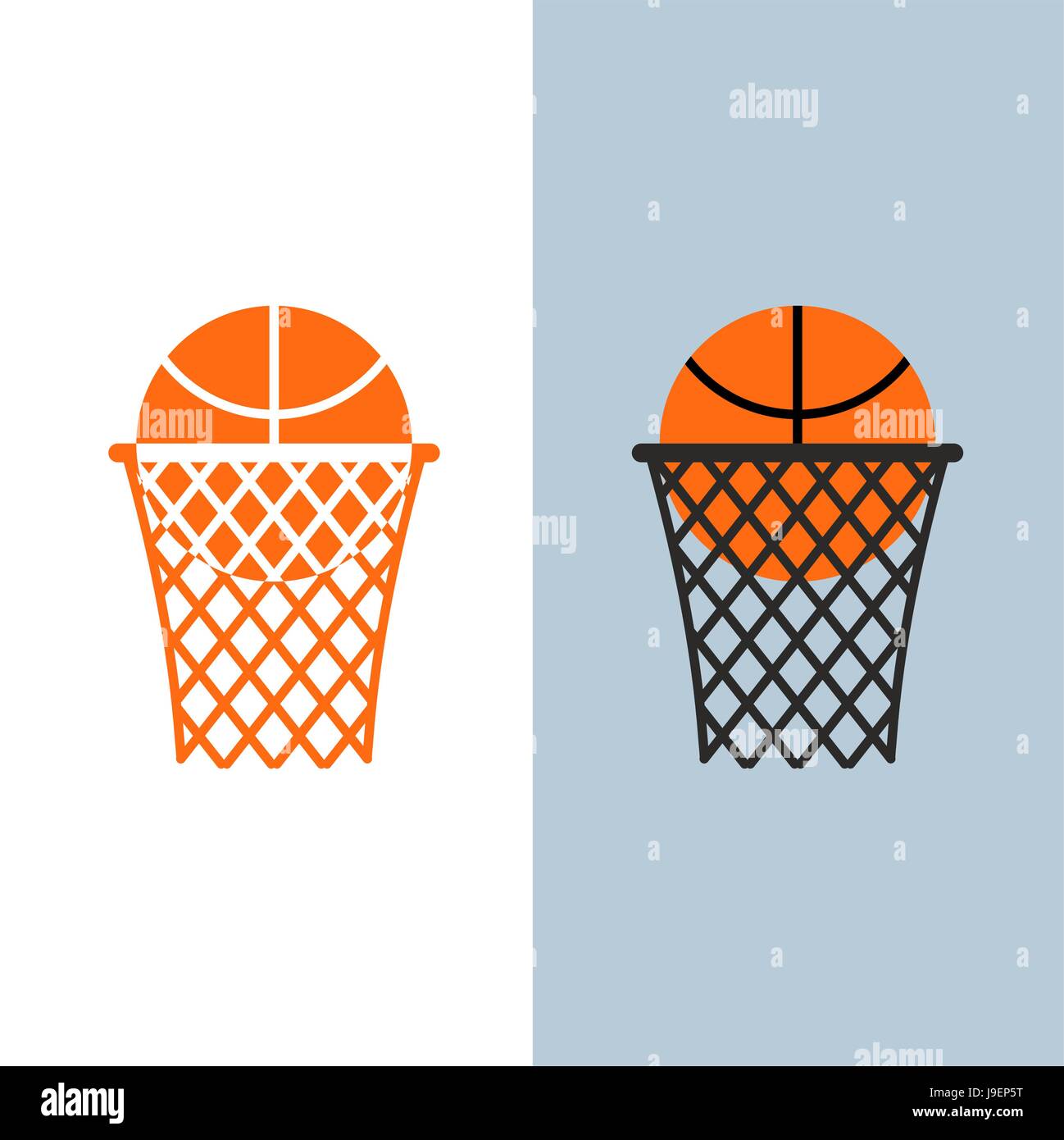 Basketball logo. Ball and net for basketball games Stock Vector Image ...