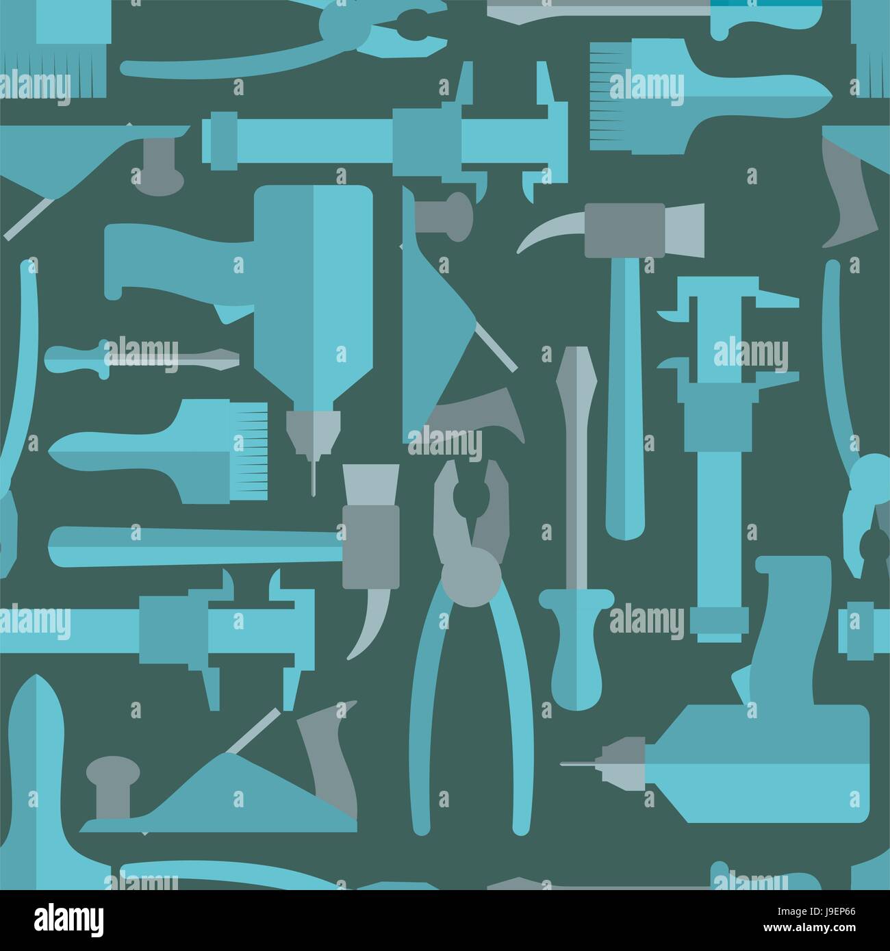Seamless Construction Hand tools pattern. Vector illustration Stock ...