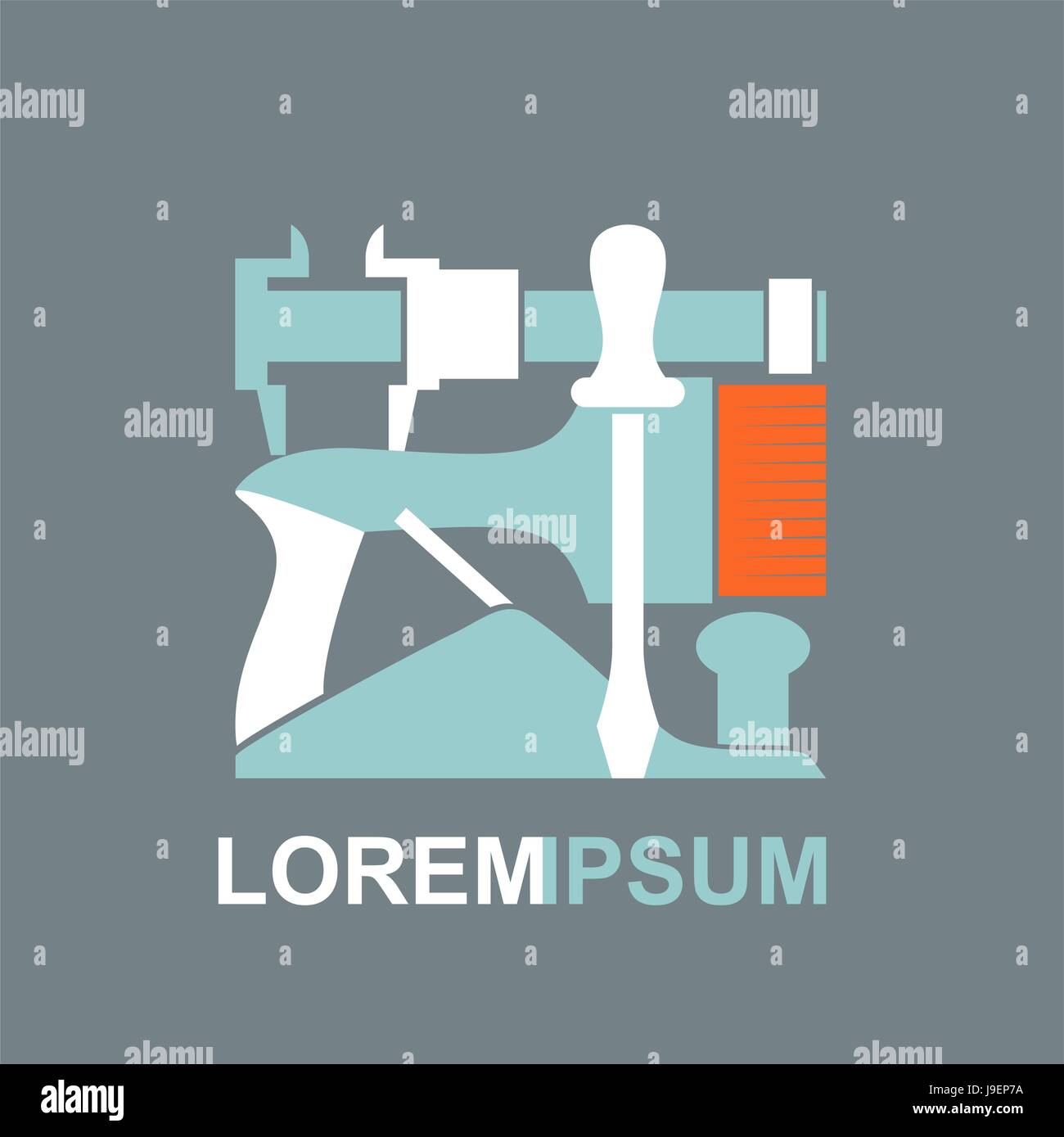 Construction tools logo. Vernier caliper, screwdriver, brush, Planer ...