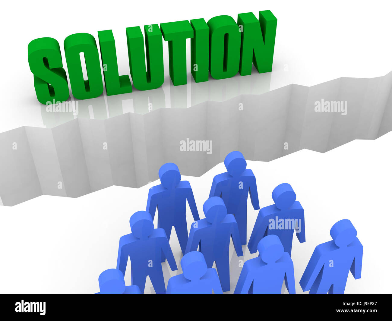 Team can not find a SOLUTION. Concept 3D illustration Stock Photo - Alamy