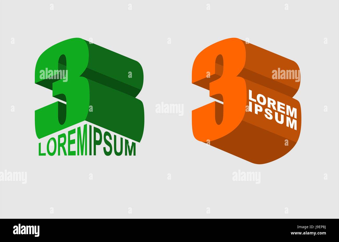 Logo 3. Vector business sign illustration. Number three Stock Vector ...
