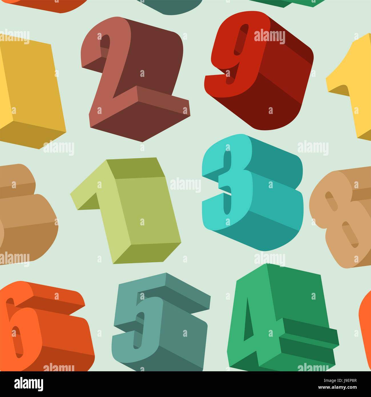 3d numbers seamless pattern. Vector background Stock Vector Image & Art ...