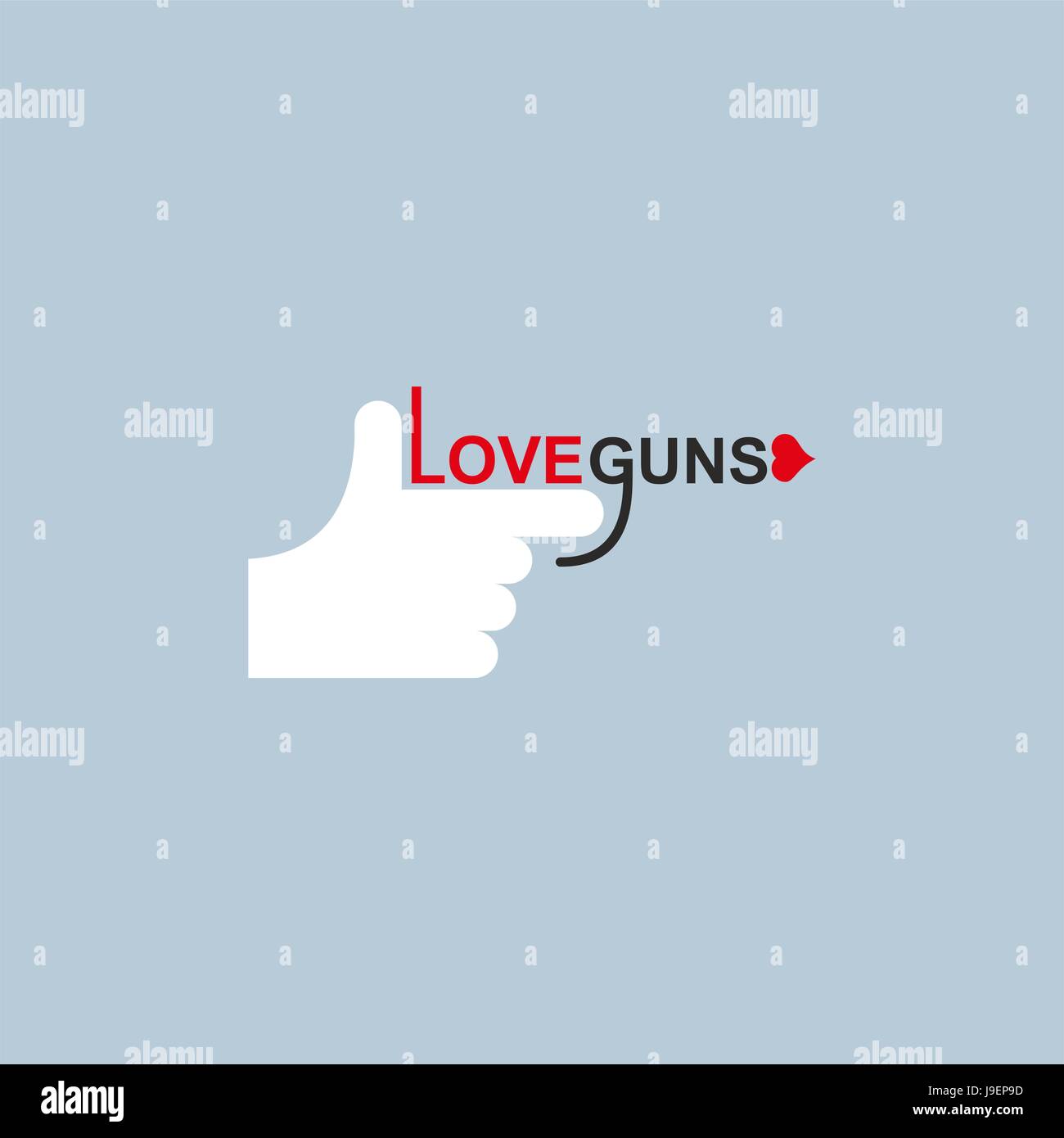 Love gun logo. hand and arms. Vector illustration Stock Vector Image ...