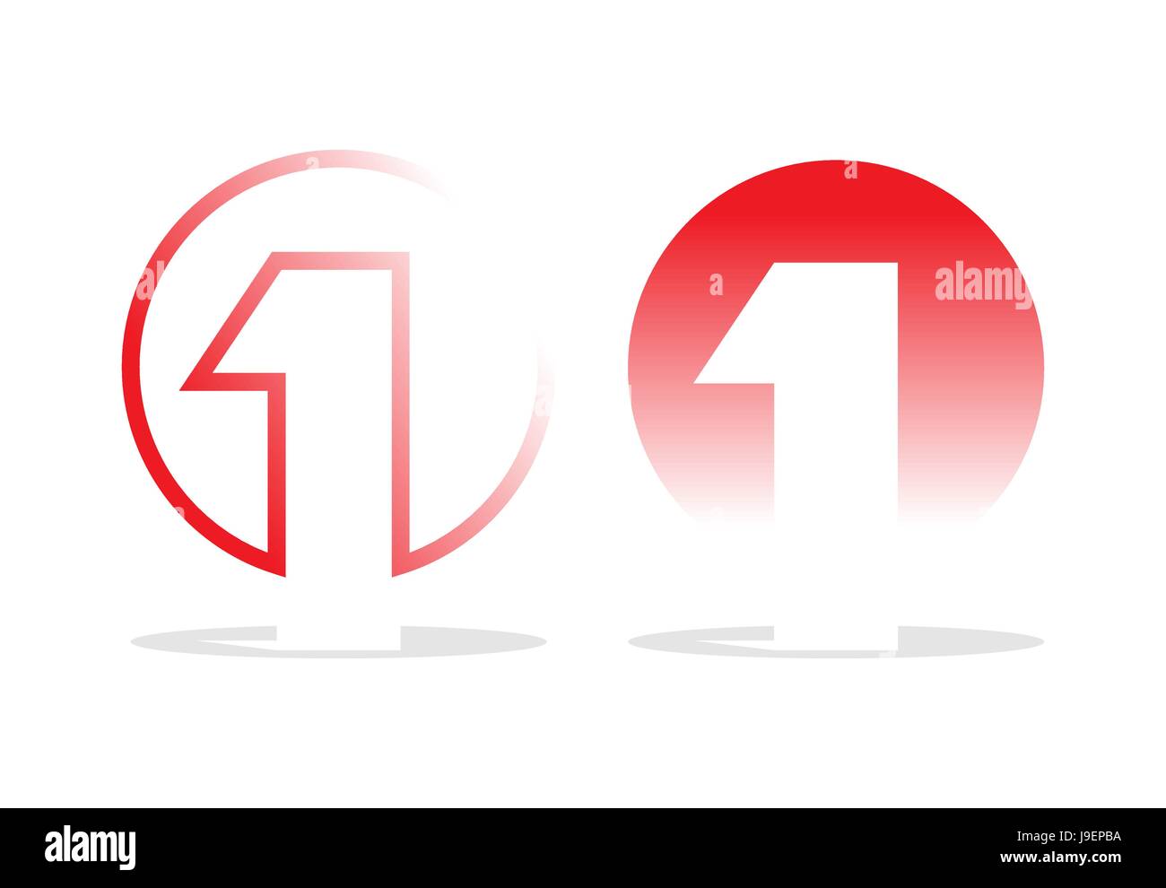 Number one logo. Figure 1 emblem for company. Design template elements ...