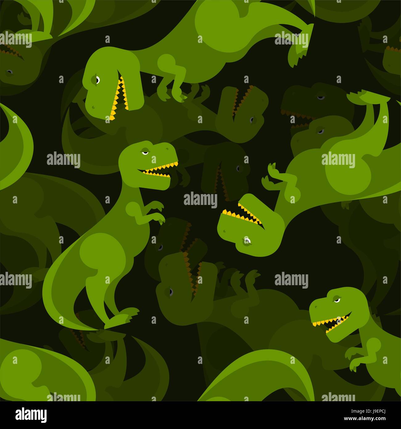 Dinosaur 3d background. Tyrannosaurus seamless pattern. Prehistoric ...