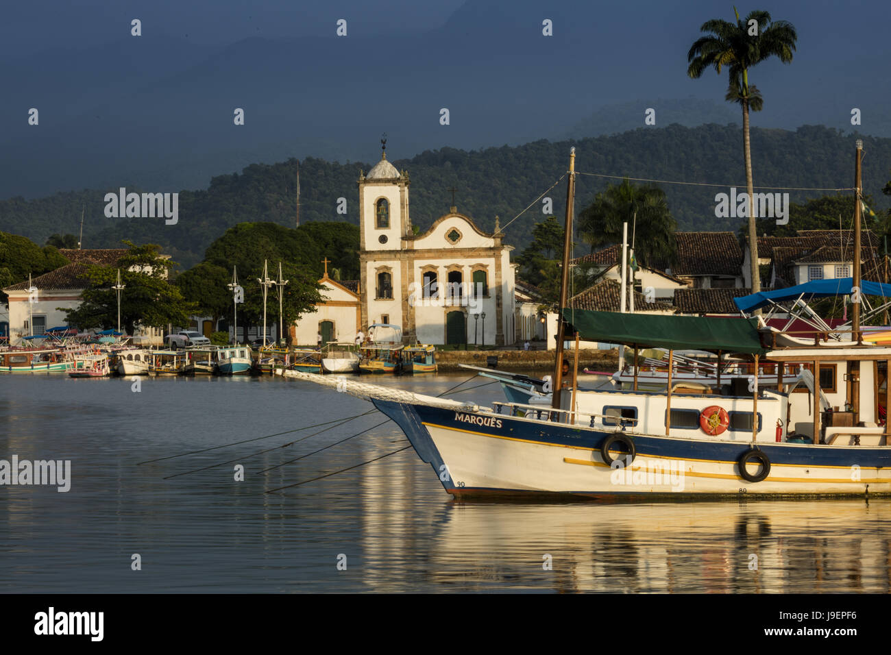 Brazil, Green Coast (Costa Verde), historic centre of Paraty town and ...