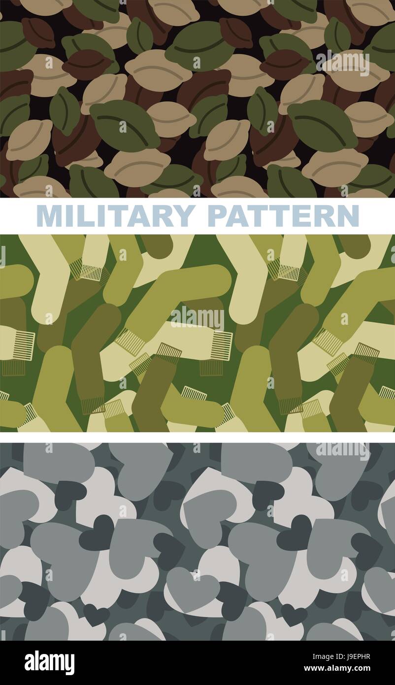 Set of military camouflage texture. Army pattern of dumplings. Military ...
