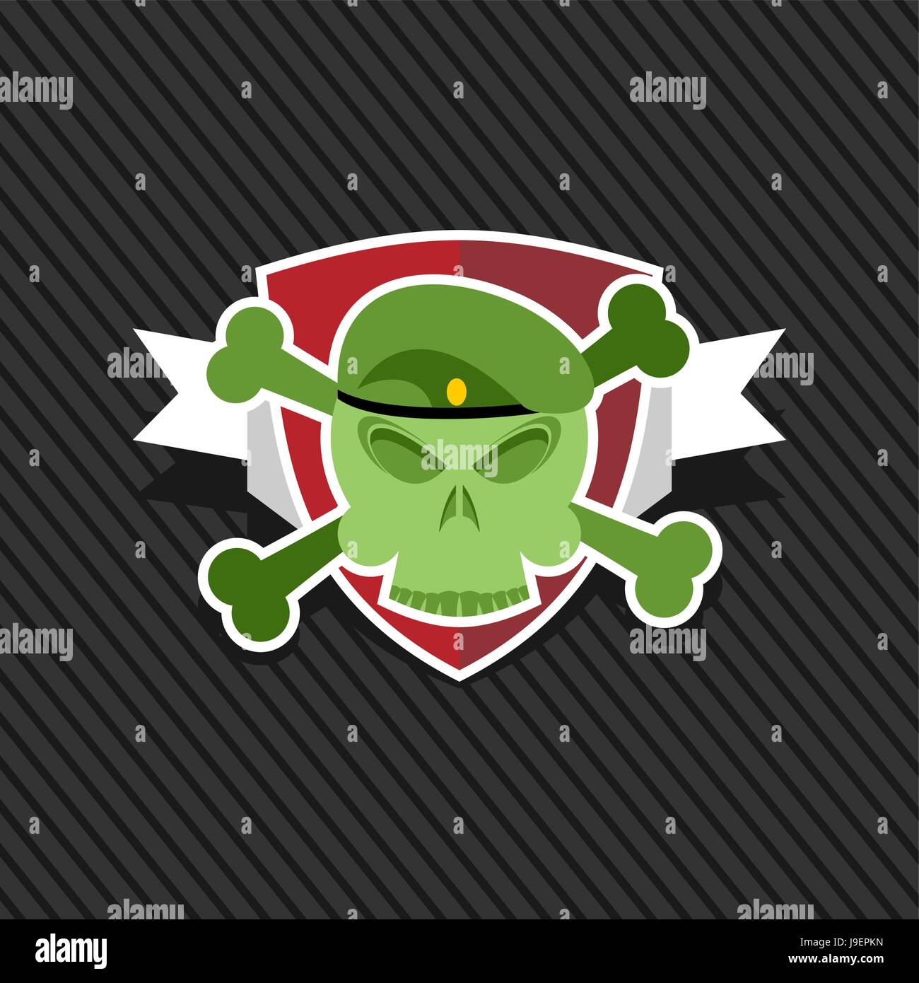Army emblem. Skull on shield Stock Vector Image & Art - Alamy