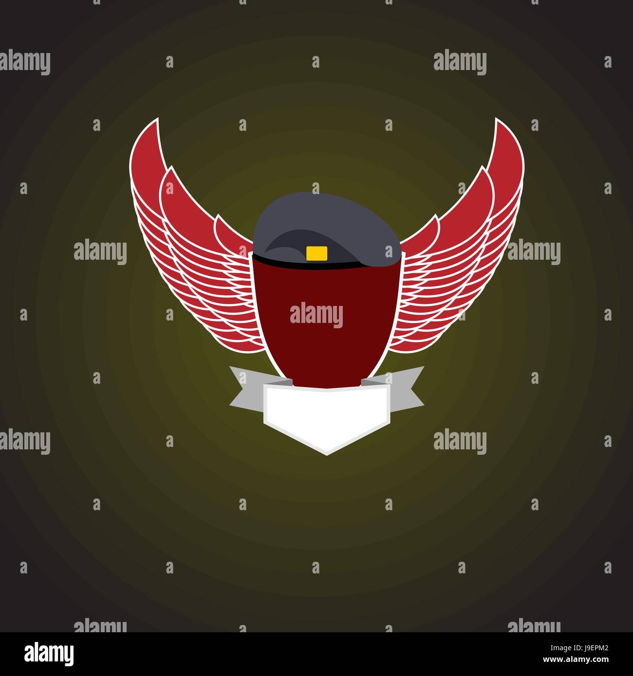 emblem military. Shield with wings Stock Vector Image & Art - Alamy