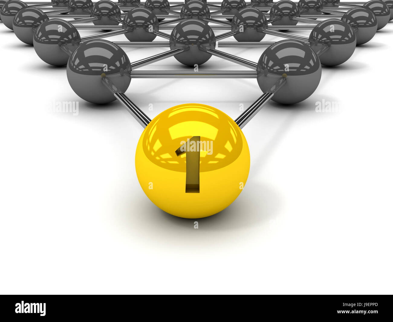 Metaphor of communication. Golden leader in front. Concept 3D ...