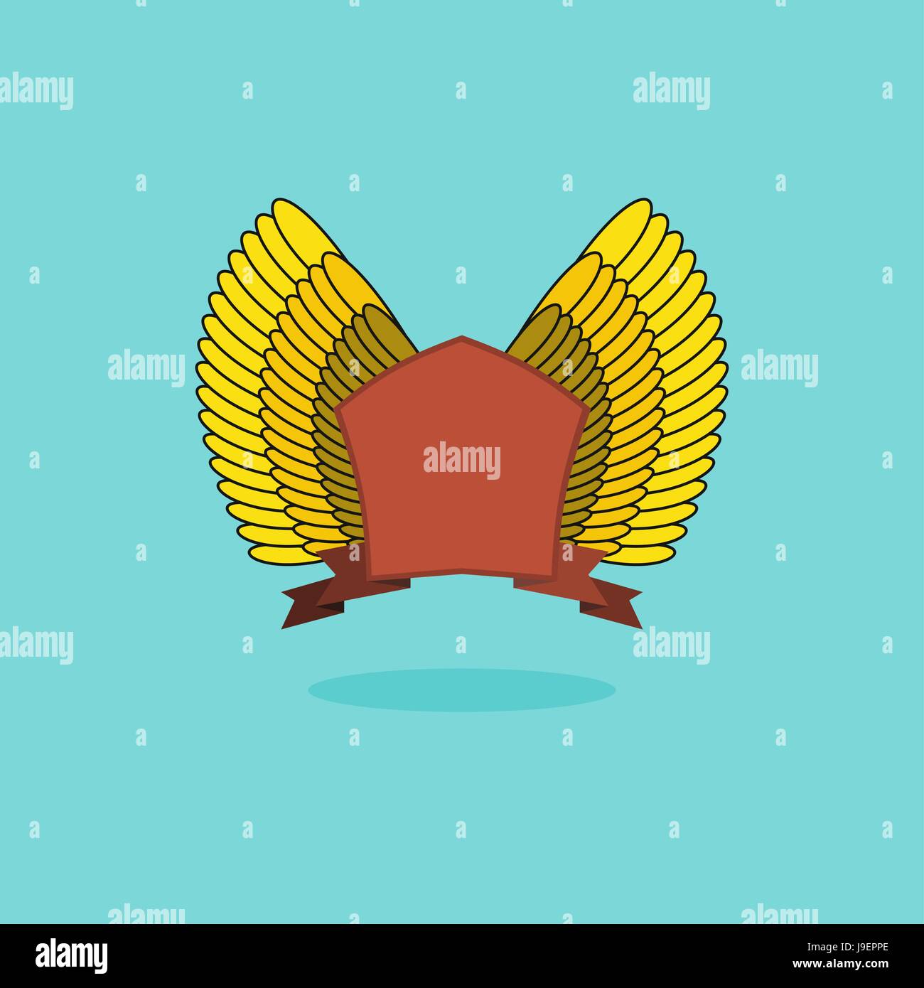 shield with wings. vintage heraldic shapes Stock Vector Image & Art - Alamy