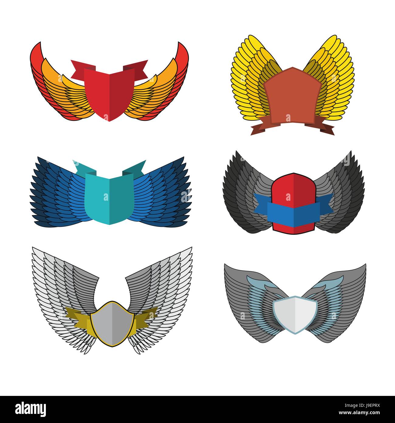 Vintage signs wings hi-res stock photography and images - Alamy