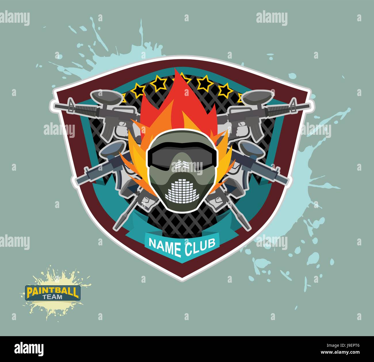 Shoot with paintball Stock Vector Images - Alamy