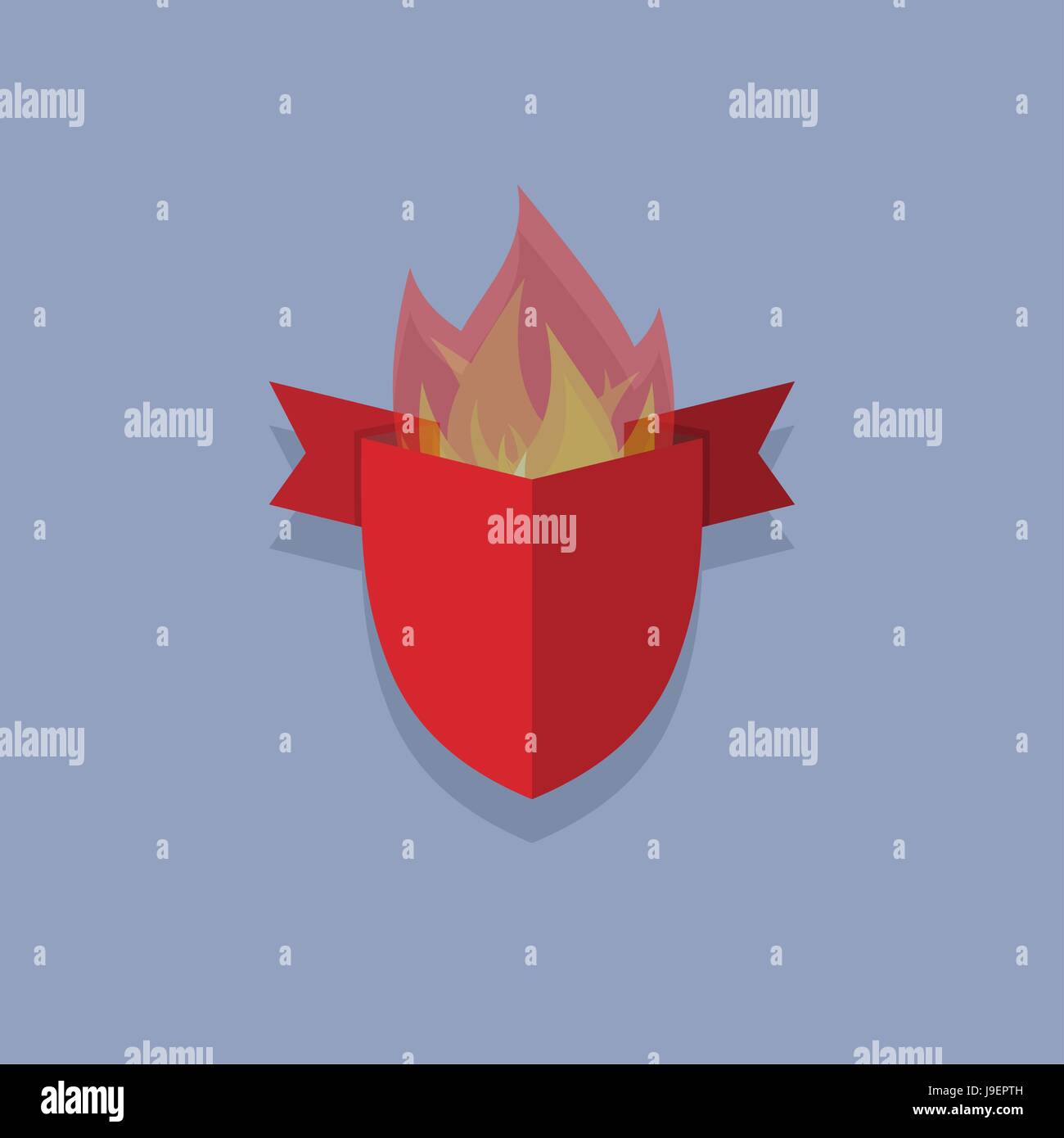 shields with fire. element heraldic Stock Vector Image & Art - Alamy