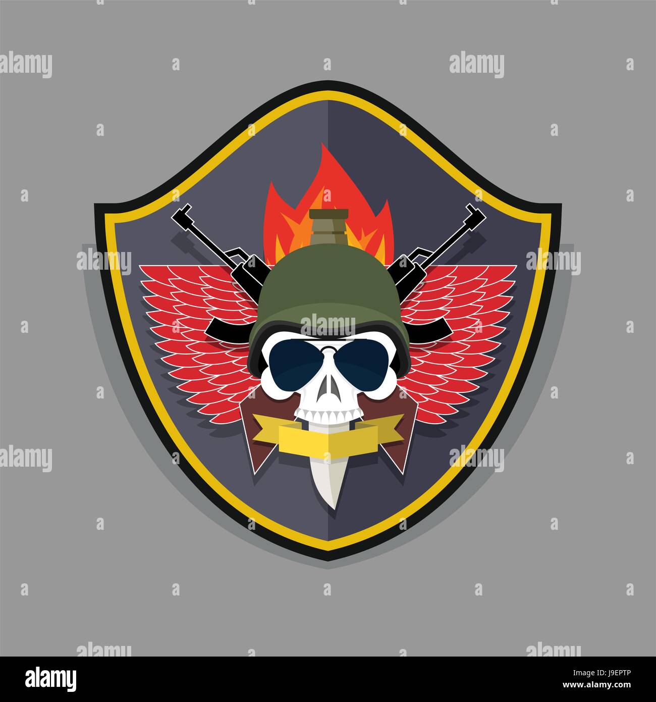 Army military skull helmet Stock Vector Images - Alamy