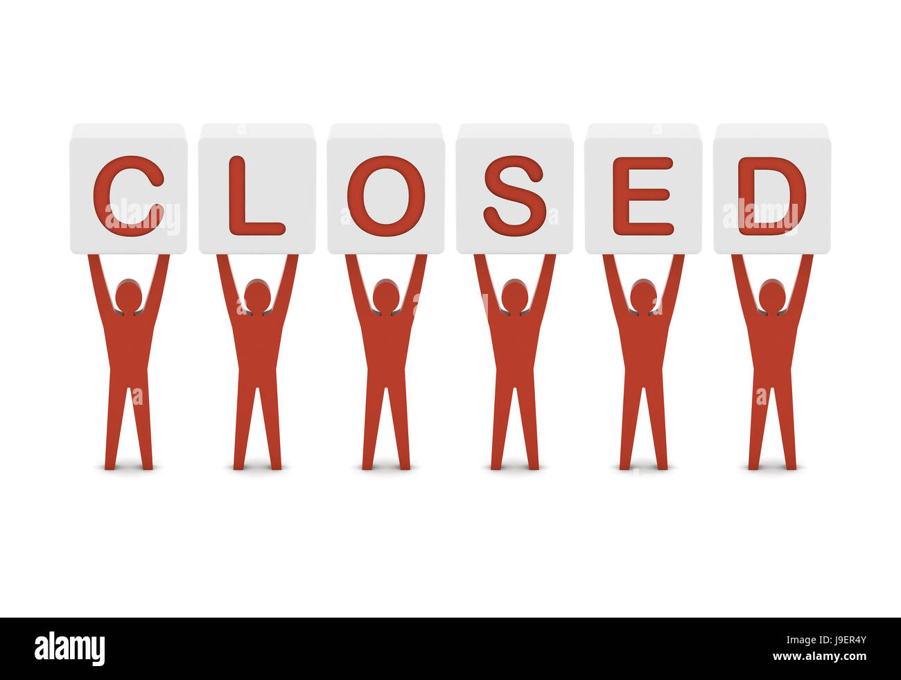 Hand shop closed sign Cut Out Stock Images & Pictures - Alamy