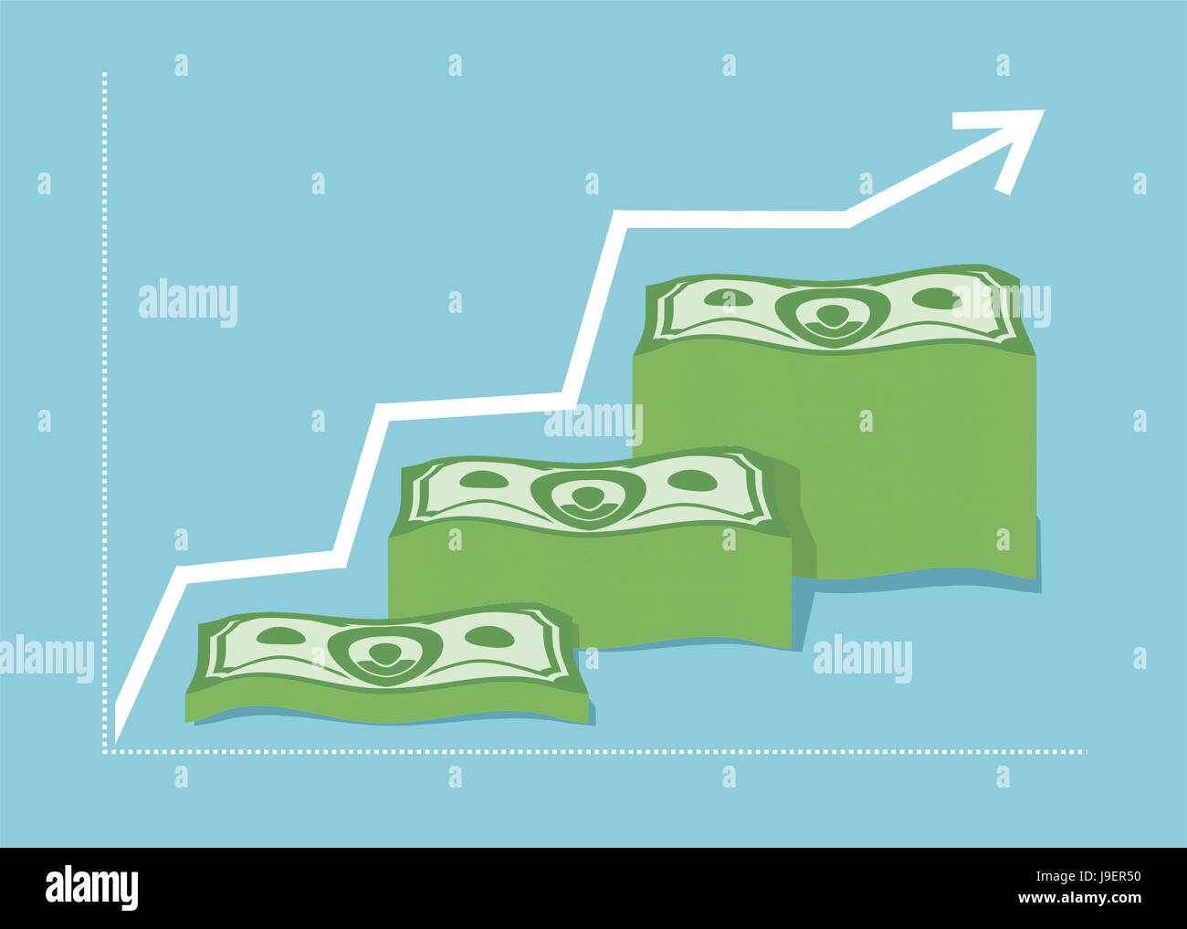 Dollar bill arrow Stock Vector Images - Alamy