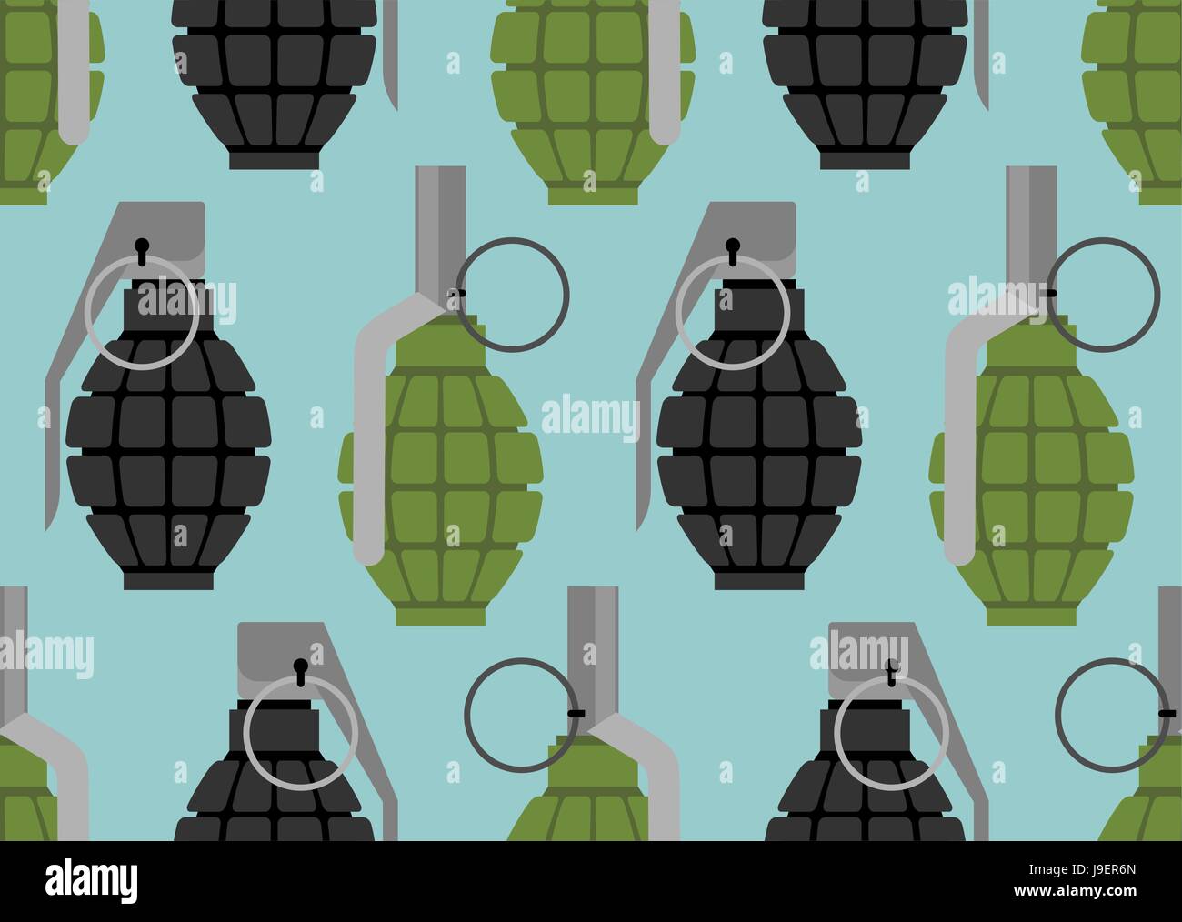 Hand grenade seamless pattern. Military munition texture. Accessory war ...