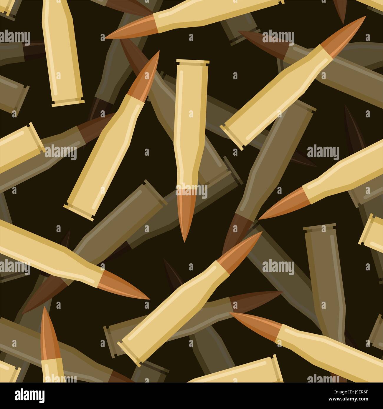 Bullets 3d seamless pattern. Texture of military ammunition. Cartridges ...