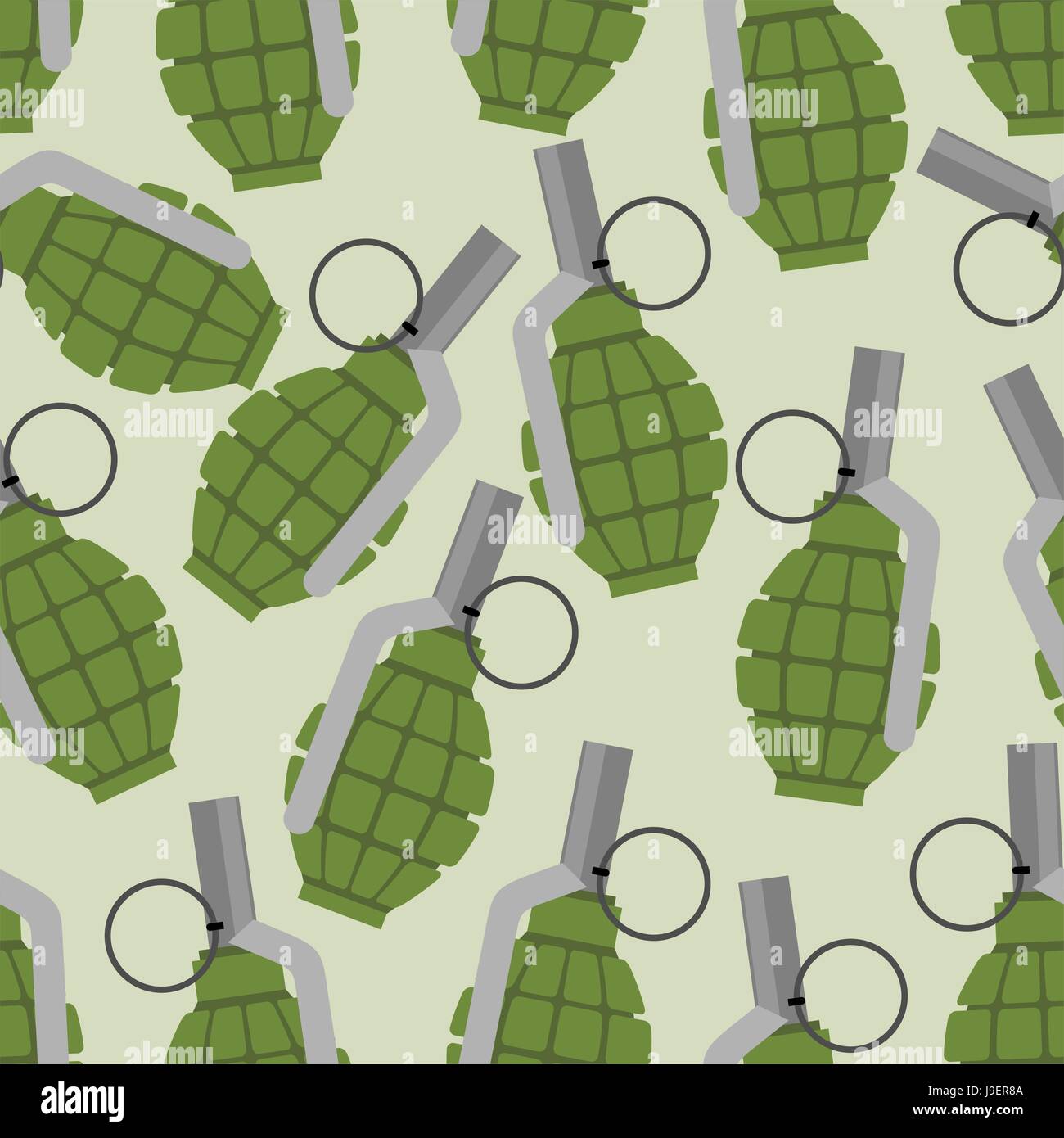 Green grenade seamless pattern. Background military projectile. Texture ...
