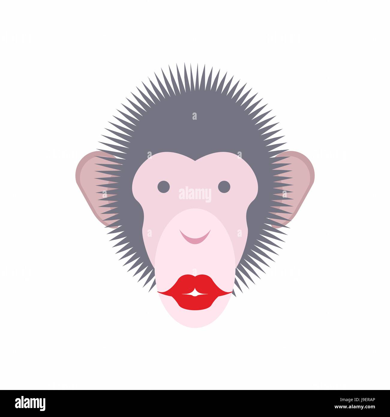 Chimpanzee lips Stock Vector Images - Alamy