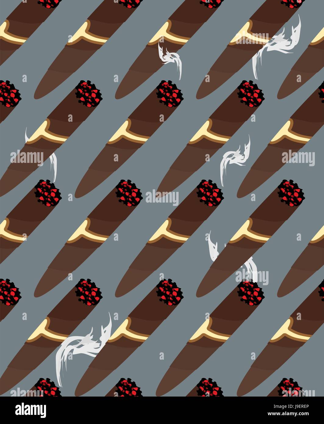 Cigar seamless pattern. Background of Cuban cigars and smoke Stock ...