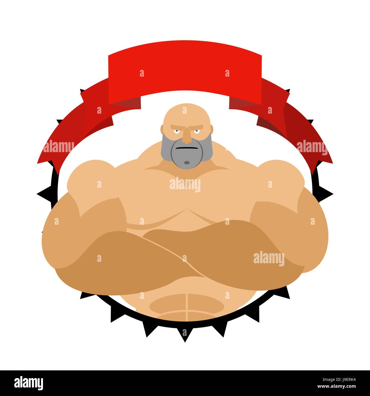 Strong man in circle. Logo for fitness room or sports team. Vector Logo ...