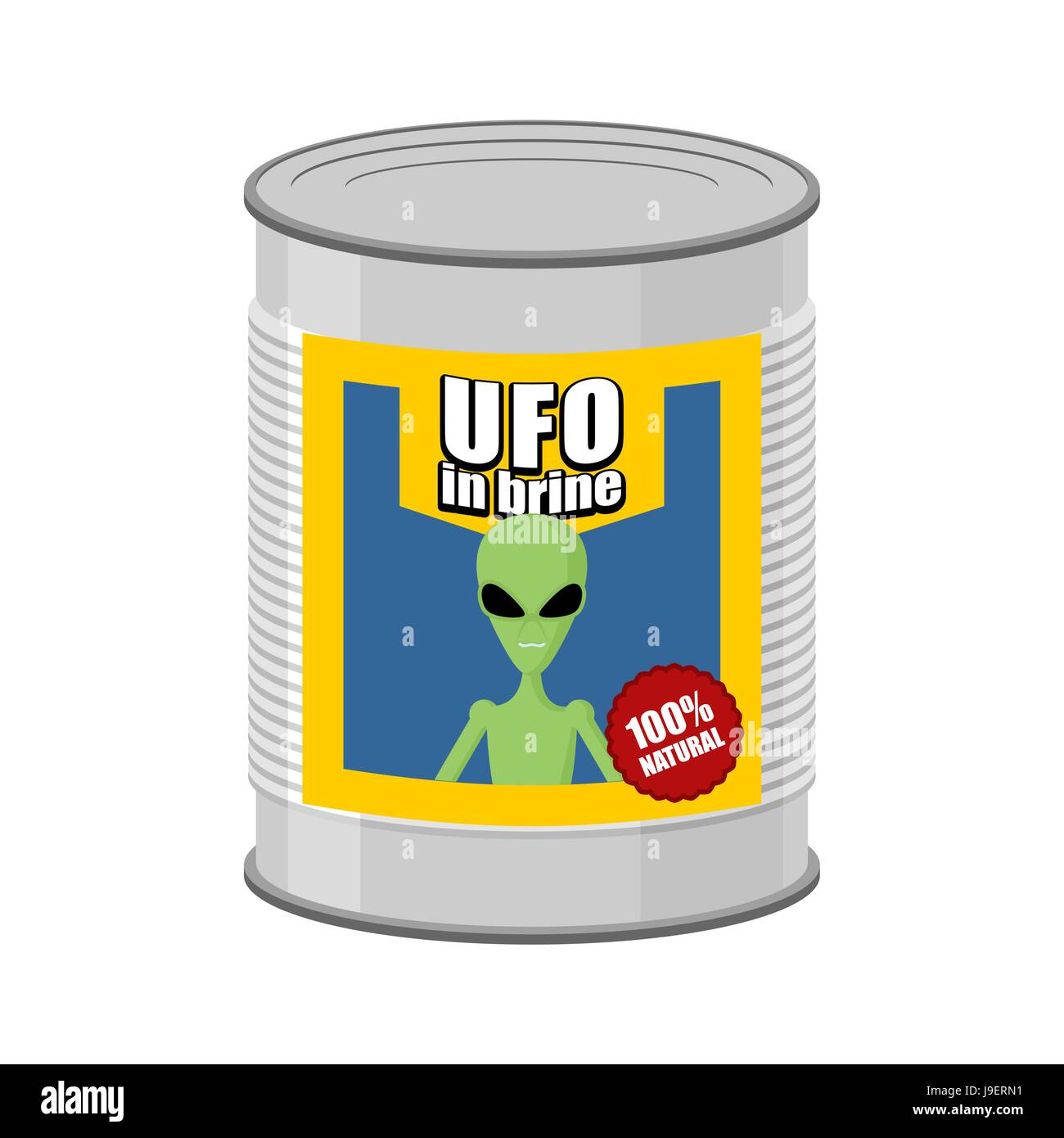 Canned UFO. Tin can alien. Vector illustration Stock Vector Image & Art ...