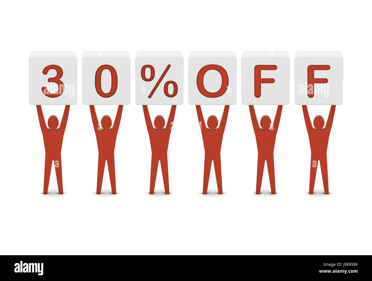 Discount. 30 percent off. Concept 3D illustration Stock Photo - Alamy