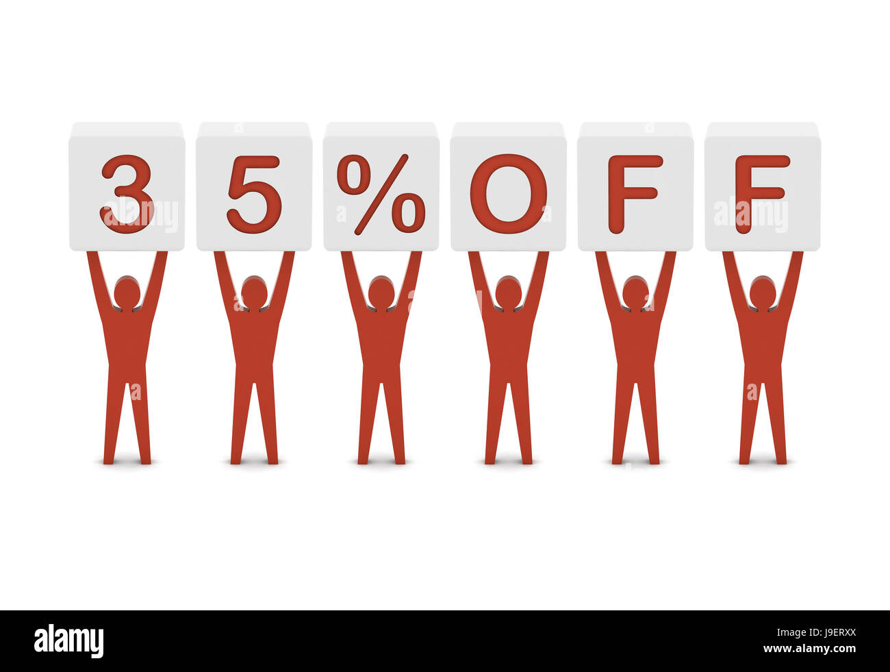 Discount. 35 percent off. Concept 3D illustration Stock Photo - Alamy