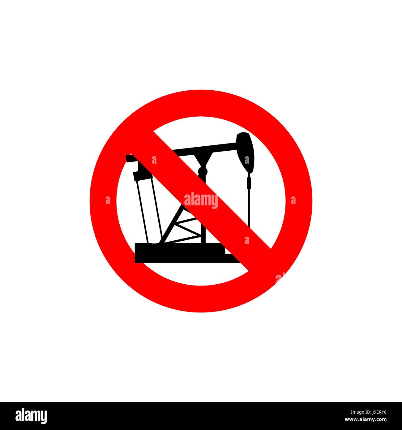 Stop pump oil. It is forbidden to pump oil. Frozen oil. Red forbidden ...
