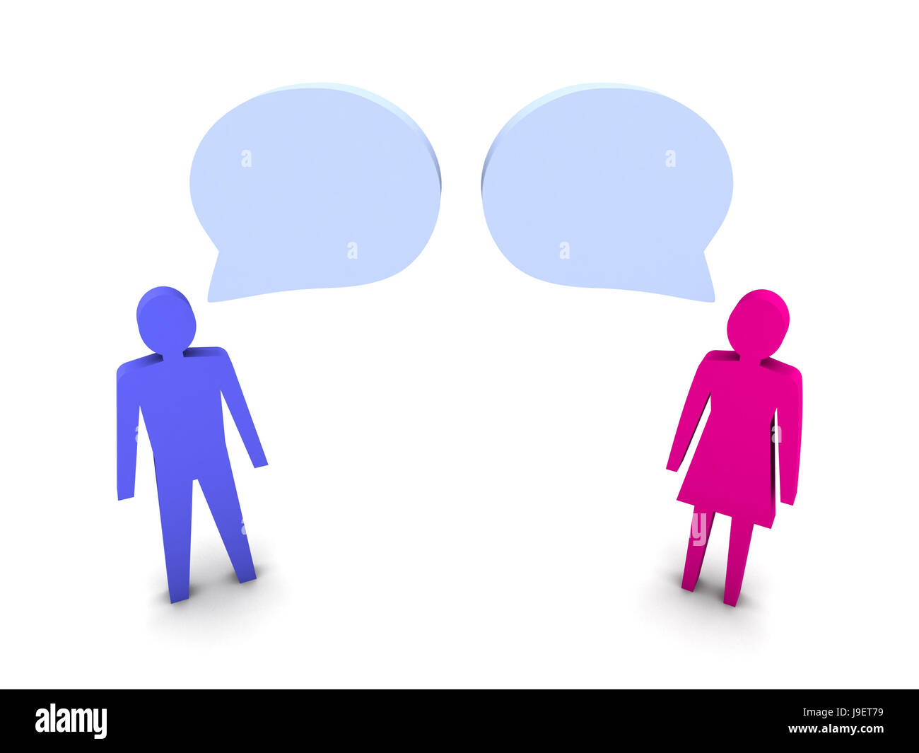 3d white people blank bubble hi-res stock photography and images - Alamy
