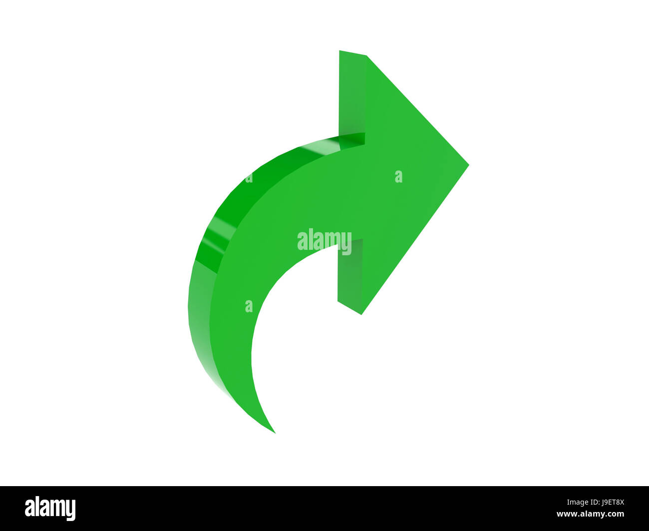 Arrow forward icon over white background. Concept 3D illustration Stock ...
