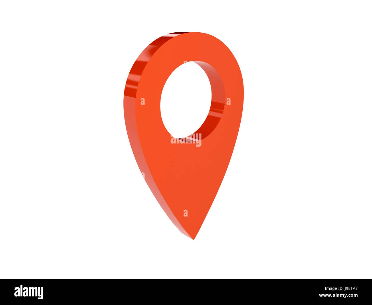 Point location icon over white background. Concept 3D illustration ...