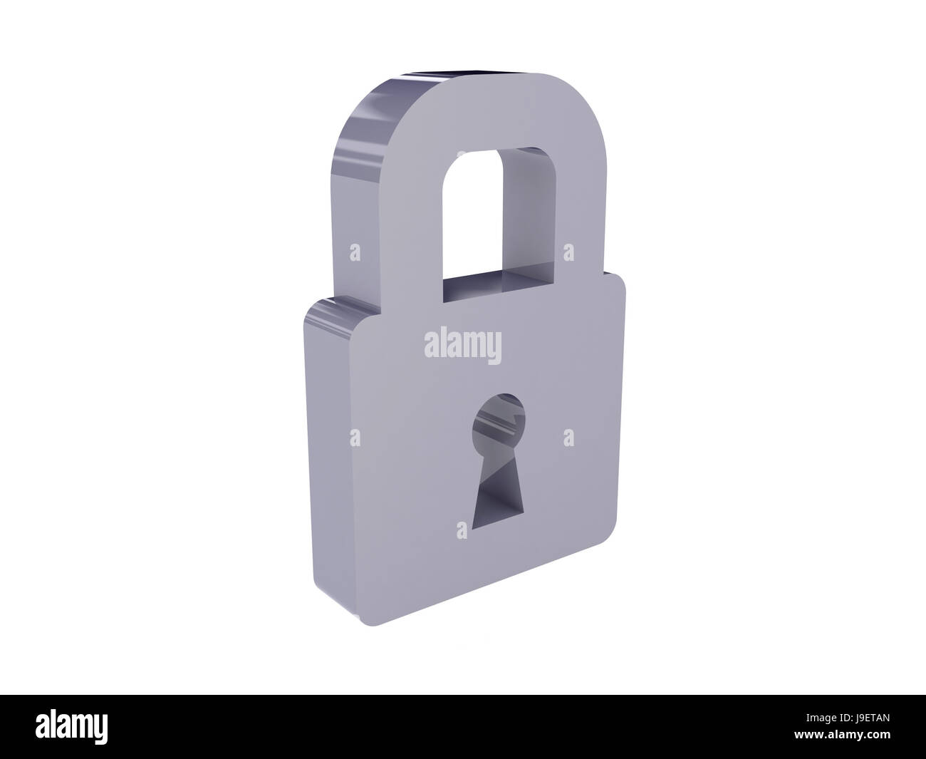 Lock icon over white background. Concept 3D illustration Stock Photo ...