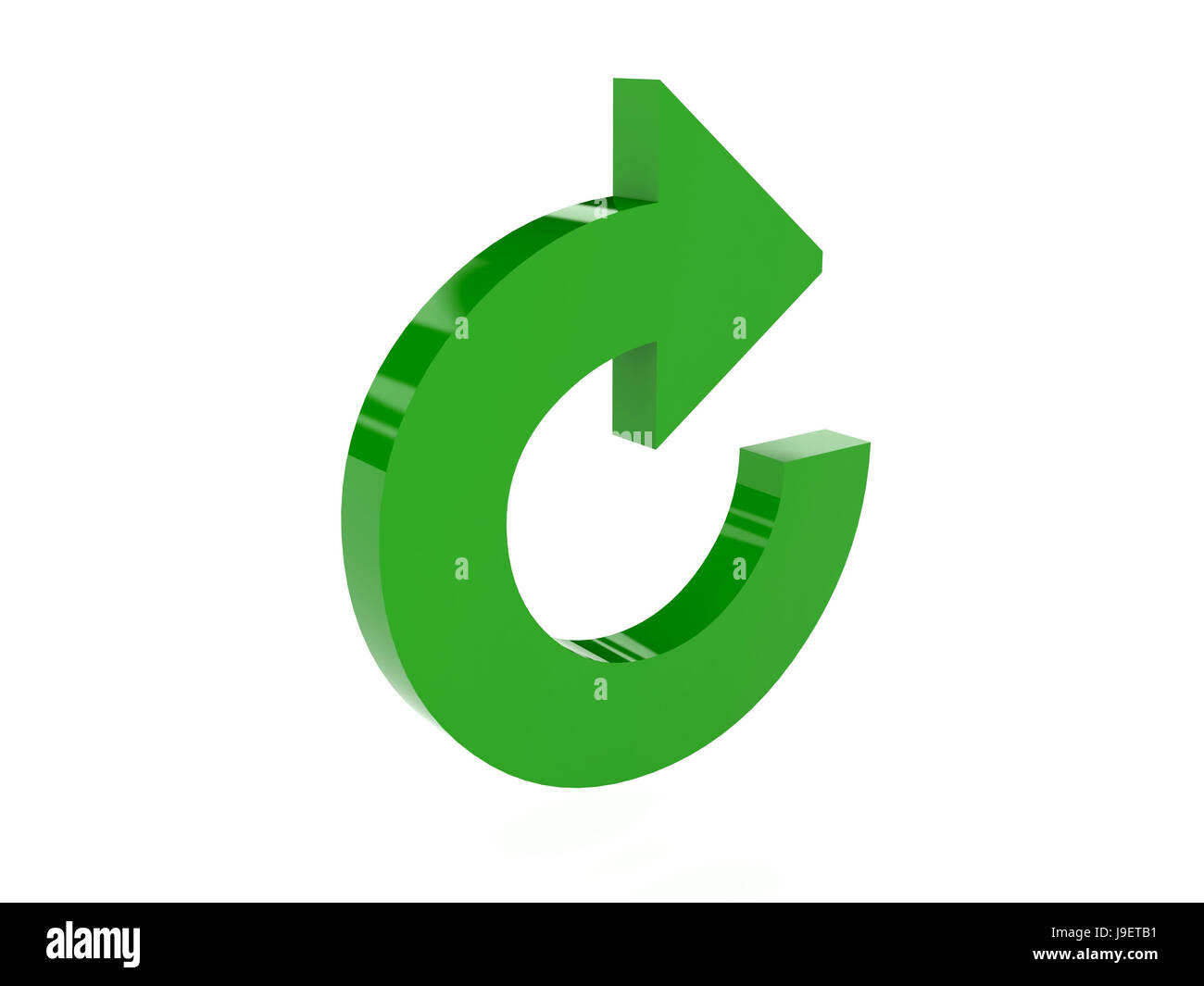 Refresh icon over white background. Concept 3D illustration Stock Photo ...