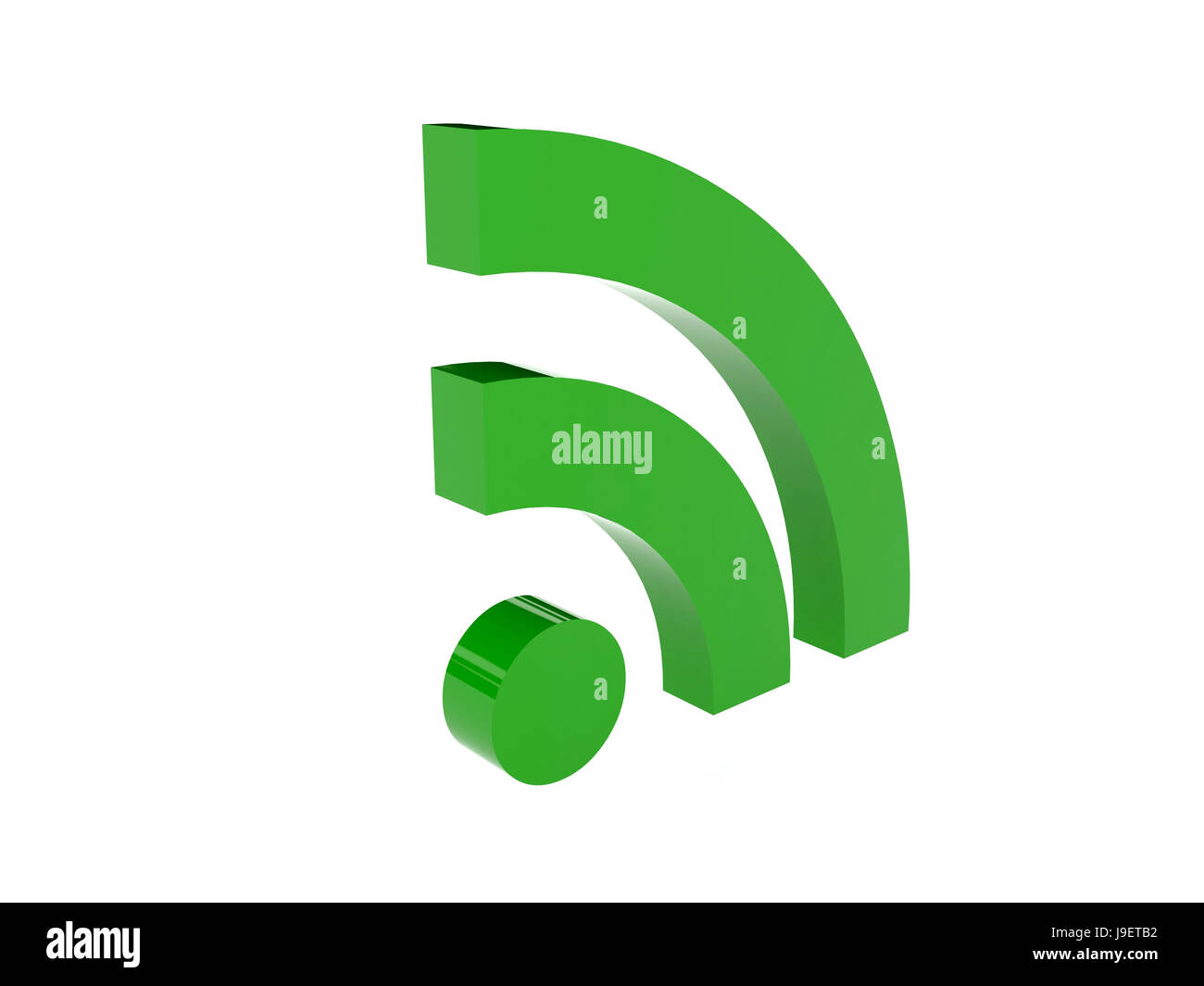 RSS icon over white background. Concept 3D illustration Stock Photo - Alamy