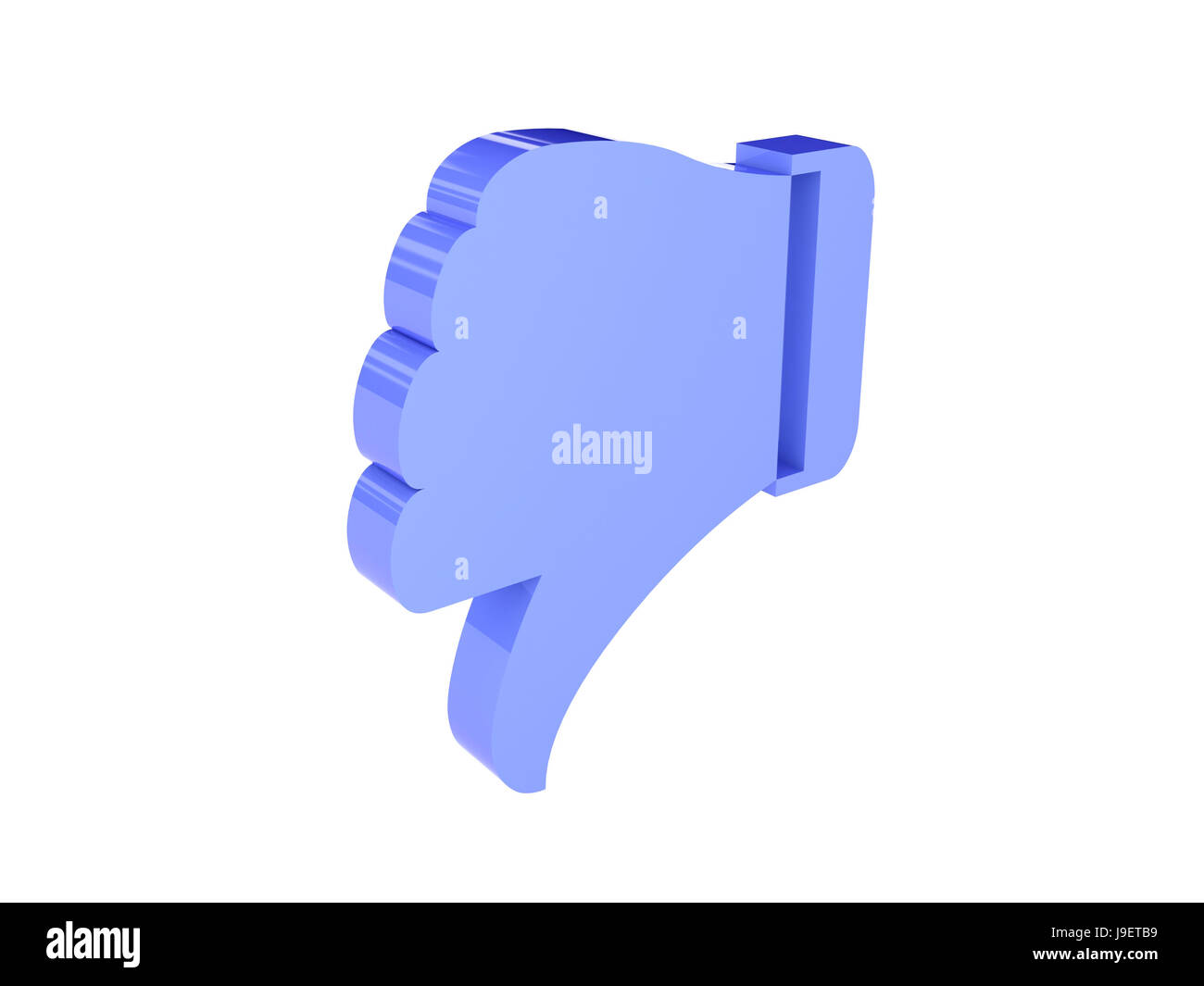 Unlike icon over white background. Concept 3D illustration Stock Photo ...
