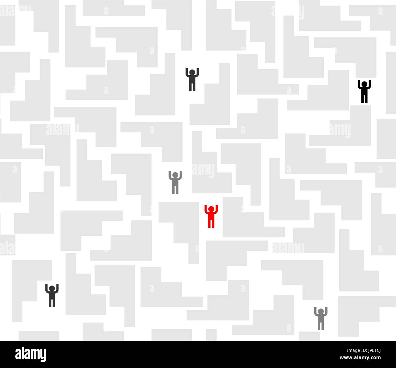 seamless pattern labyrinth people Stock Vector Image & Art - Alamy