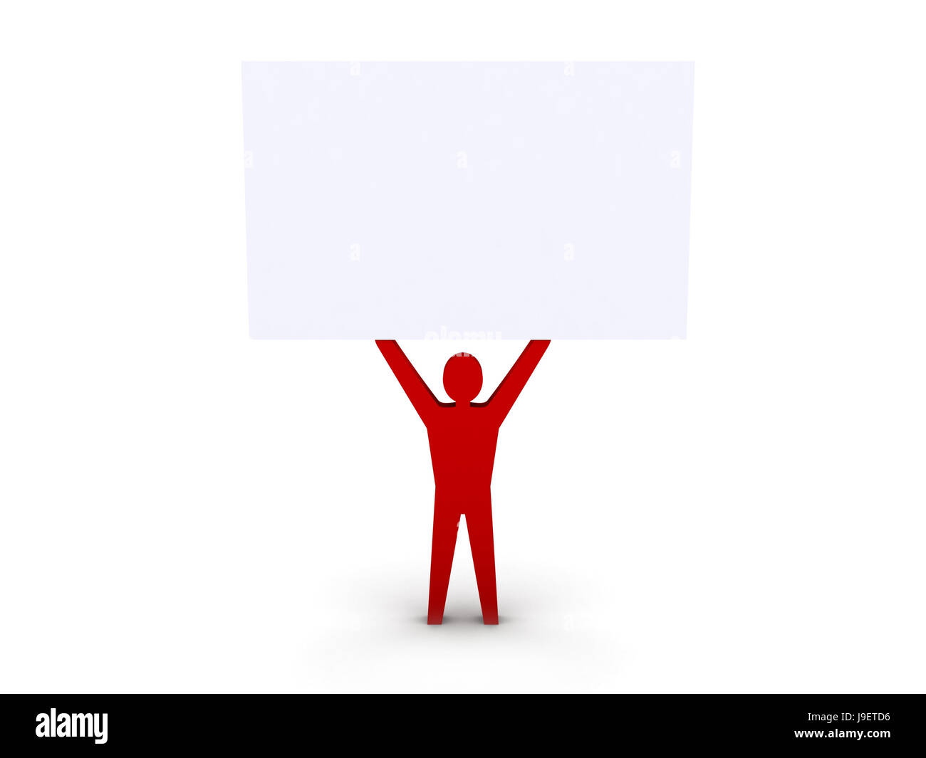 3d man holding sign board hi-res stock photography and images - Alamy