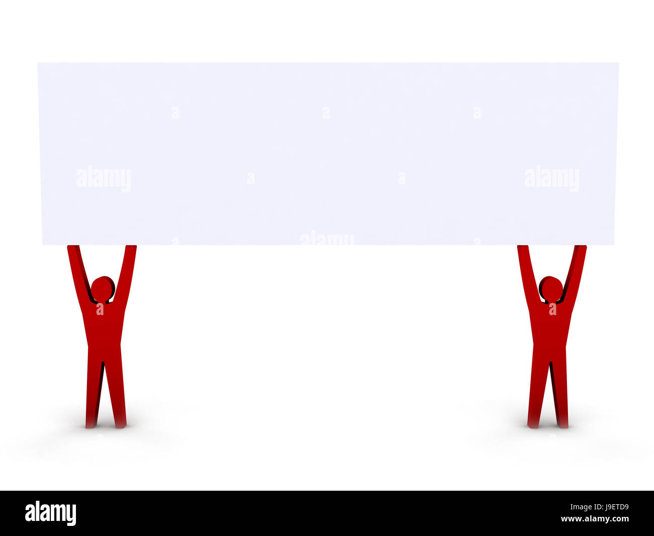 3d white people sign board hi-res stock photography and images - Alamy