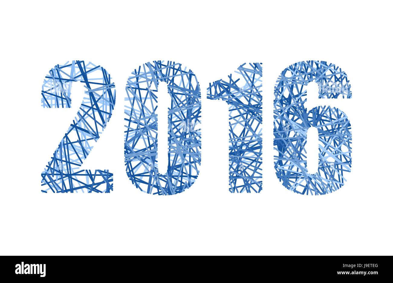 2016 figures from Web network. New year line numbers Stock Vector Image ...